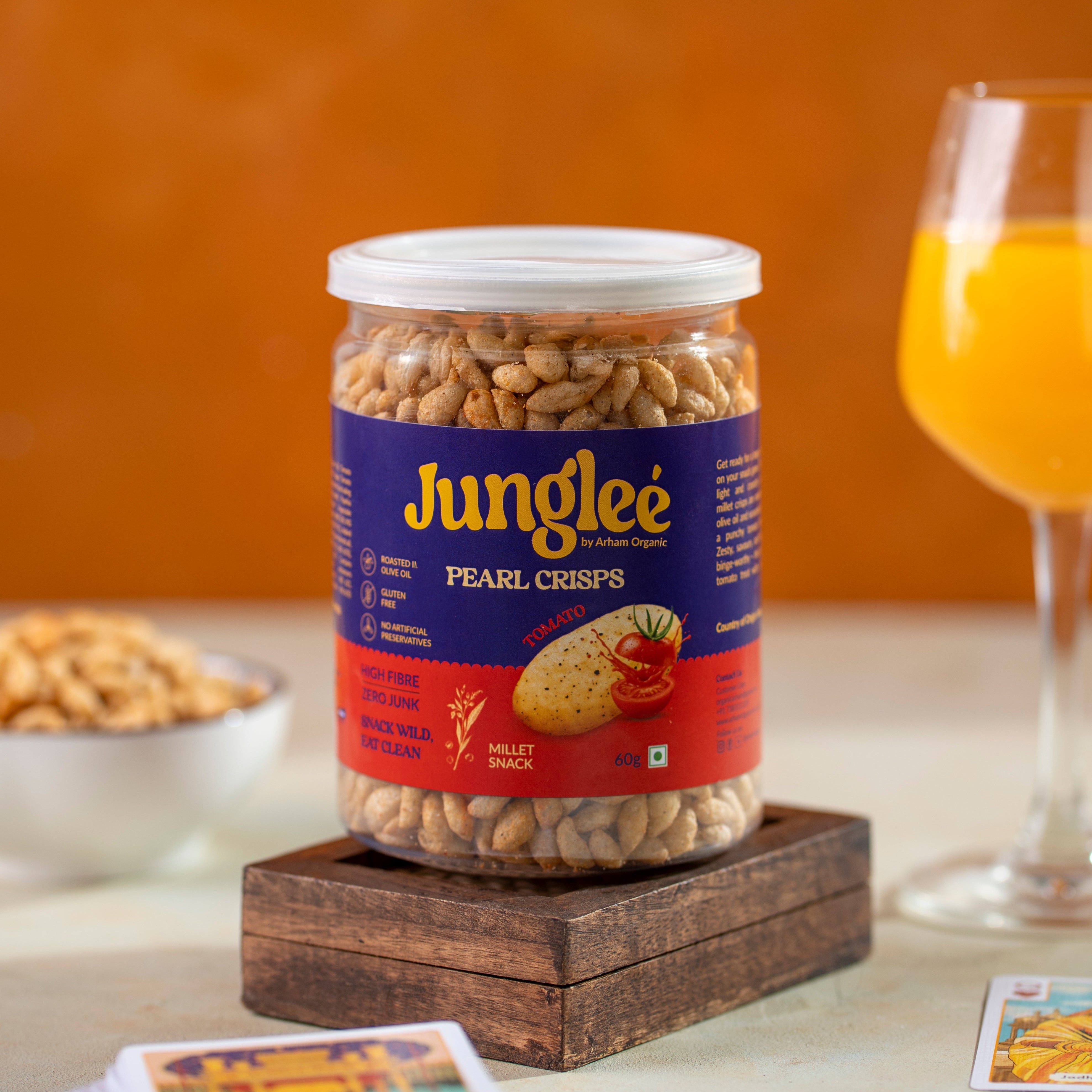 Jungleé Tomato Pearl Crisps – Millet Snack | Arham Life – Arham Organic ...