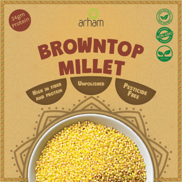 Organic Browntop Millet 500 g – Arham Organic | Fibre-Rich & Gluten ...