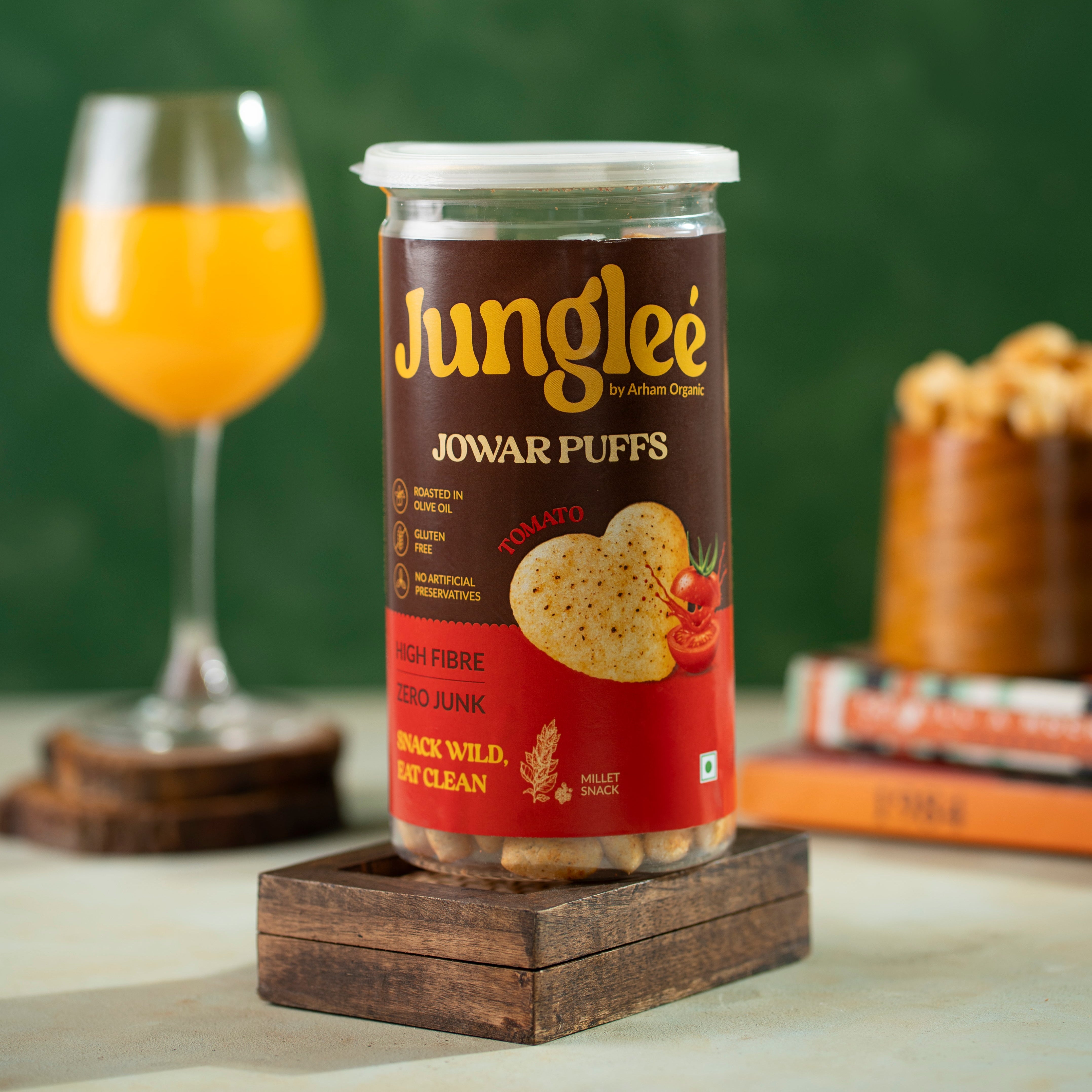 Jungleé Jowar Puffs Tomato – Millet Snack | Arham Life – Arham Organic ...